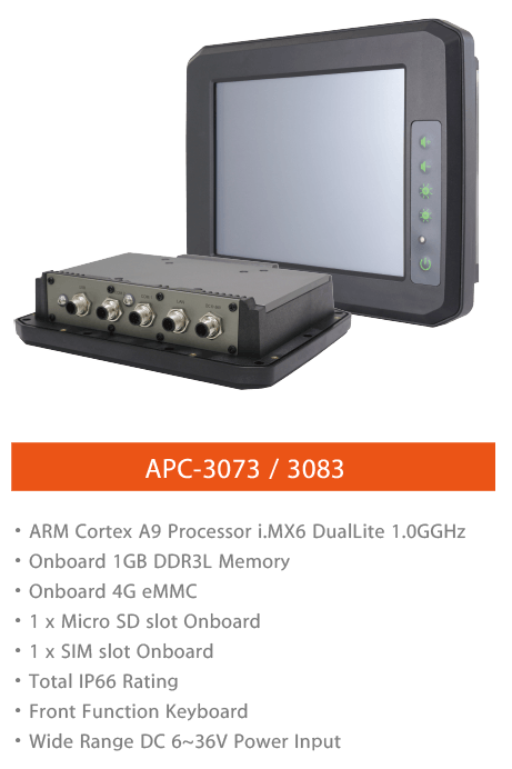 APC-3XX2 Series, In-Vehicle Panel PC, APLEX - Smart Industry Enabler